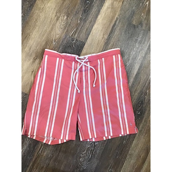 Tailorbyrd | Swim | Tailorbyrd Mens Swim Trunks Xl Pink White Stripe ...
